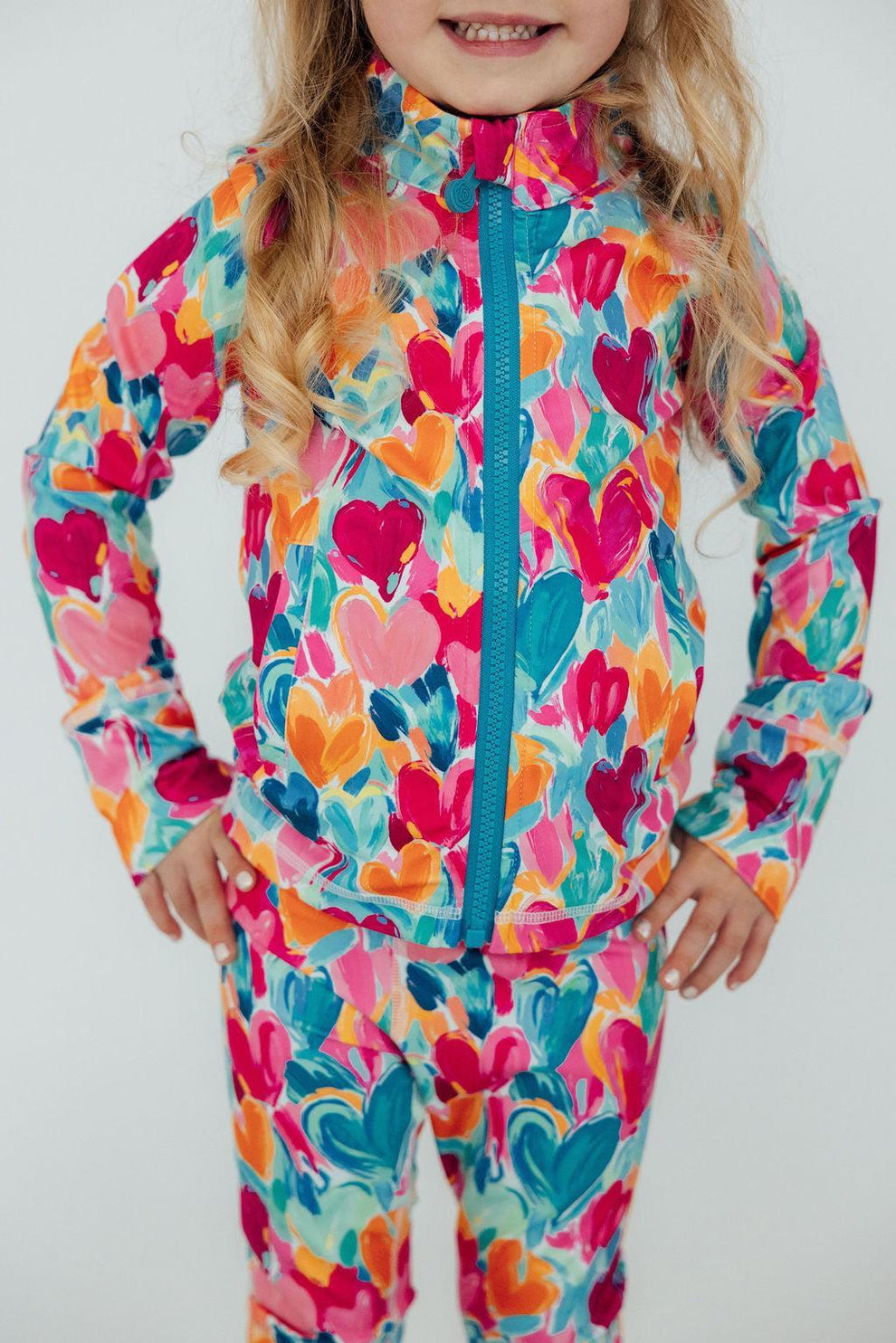 Heart Hustle Full-Zip Ruffle Active Jacket – Three Bees Company