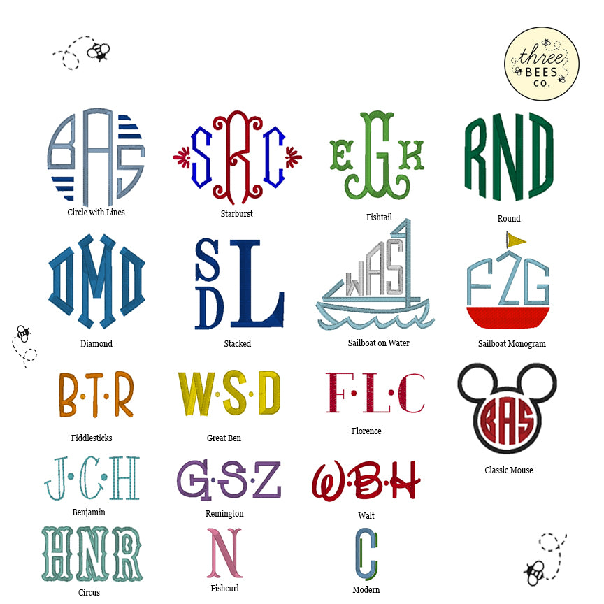 Personalized Mini Embroidery Design Boys T-Shirt – Three Bees Company